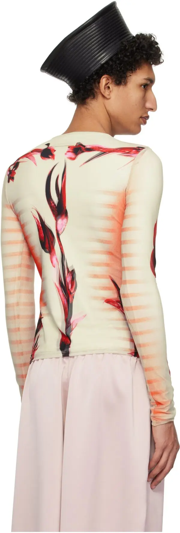 JEAN PAUL GAULTIER Double-layered Printed Long Sleeve Top
