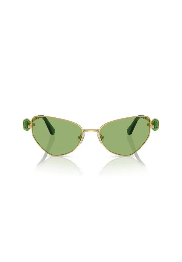 SWAROVSKI Cat Eye Frame Sunglasses With Embellishments - Green