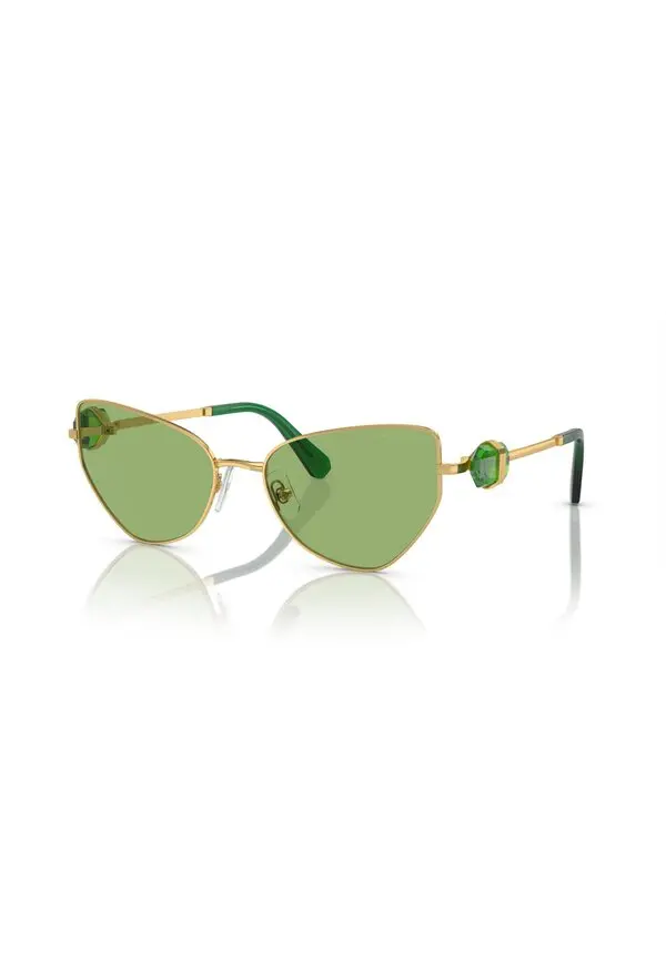 SWAROVSKI Cat Eye Frame Sunglasses With Embellishments - Green