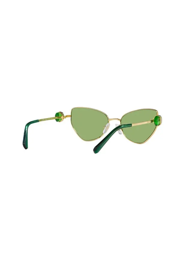 SWAROVSKI Cat Eye Frame Sunglasses With Embellishments - Green