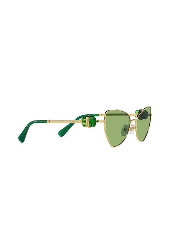 SWAROVSKI Cat Eye Frame Sunglasses With Embellishments - Green