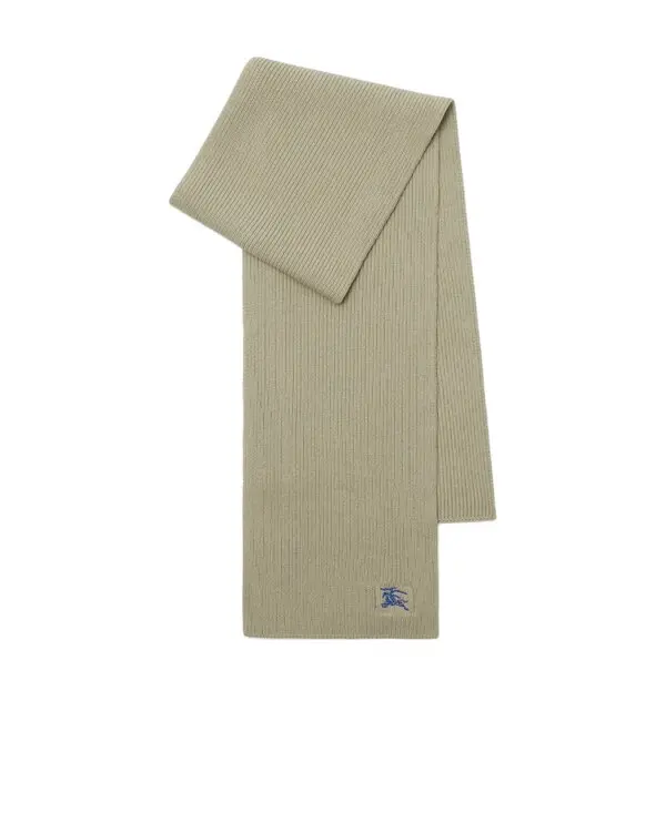 Burberry Ekd-embroidered Knitted Scarf - Nude