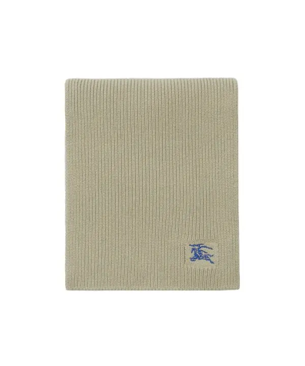 Burberry Ekd-embroidered Knitted Scarf - Nude
