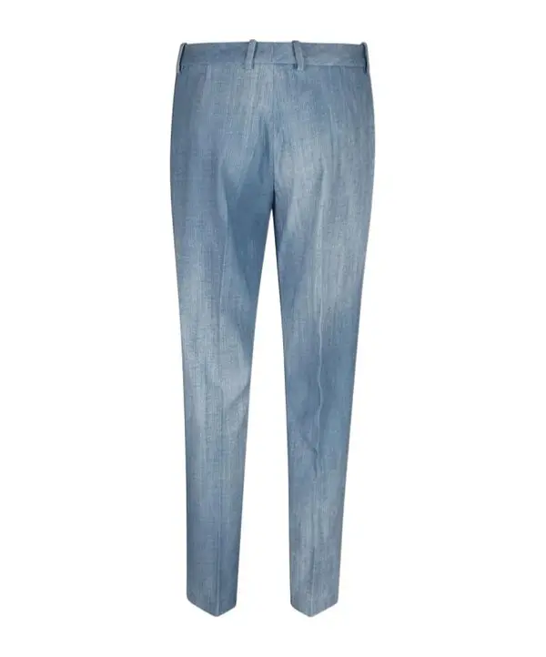Ermanno Scervino Tailored Straight-leg Pants With Belt Loops - Blue