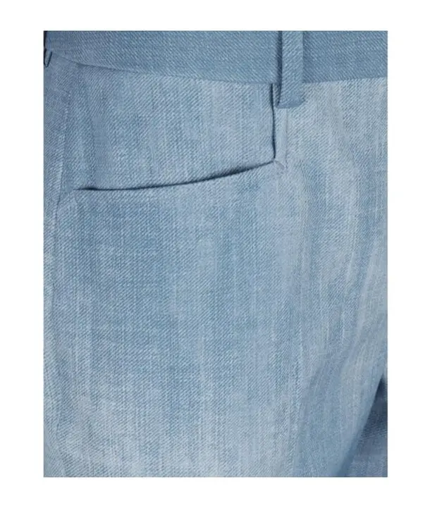 Ermanno Scervino Tailored Straight-leg Pants With Belt Loops - Blue