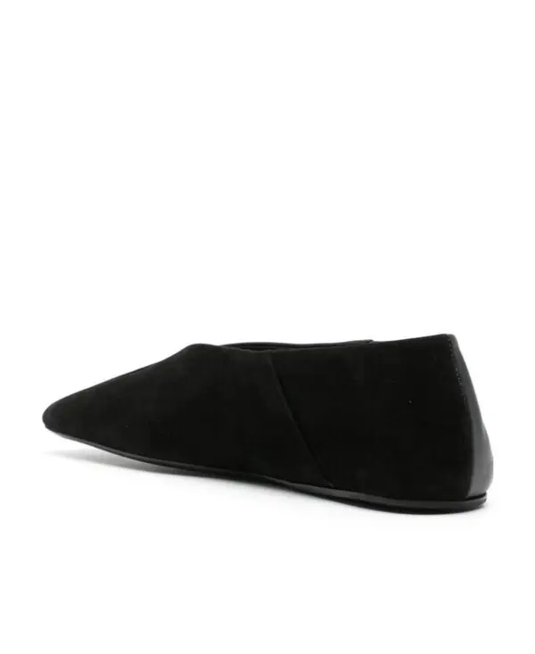 JIL SANDER Square-toe Slip-on Ballerina Flats - Black