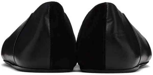 JIL SANDER Square-toe Slip-on Ballerina Flats - Black