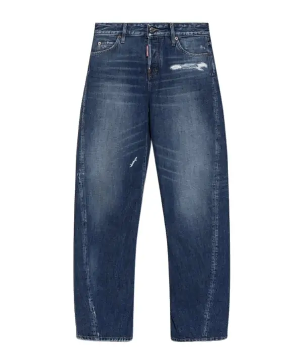 Dsquared2 Distressed Loose-fit Jeans - Blue