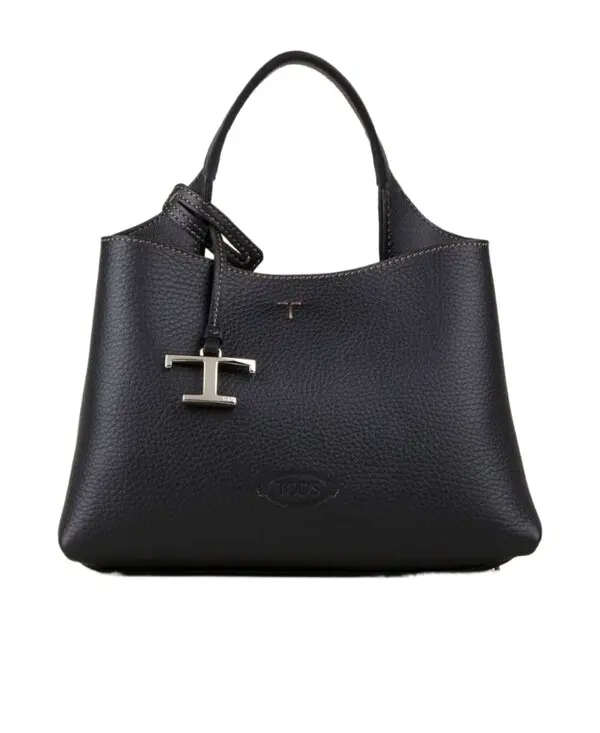 TOD'S Logo Charm Mini Crossbody Bag - Black