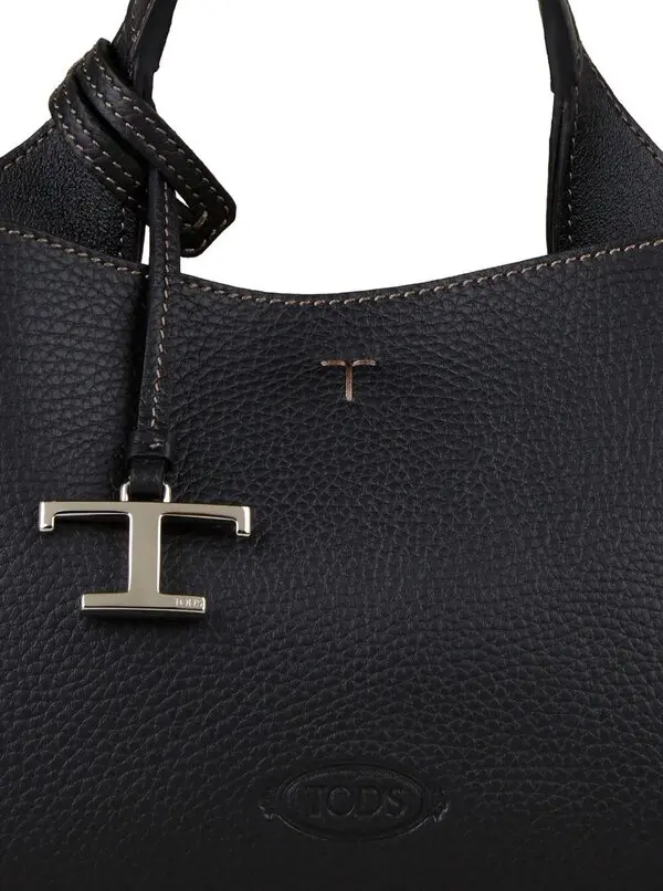 TOD'S Logo Charm Mini Crossbody Bag - Black