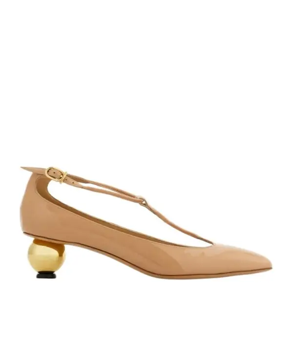 FERRAGAMO Ball-heel T-strap Pumps