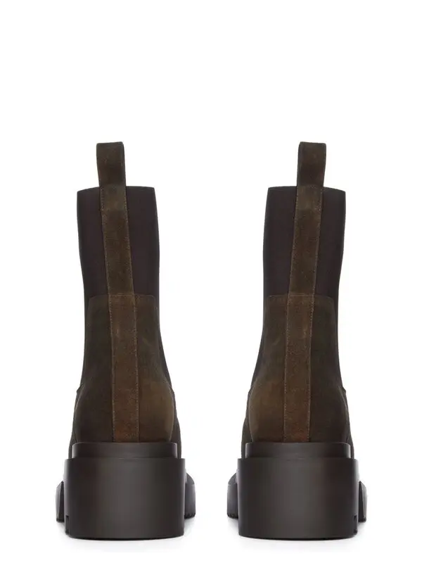 Rick Owens Beatle Bogun Block Heel Chelsea Boots - Black