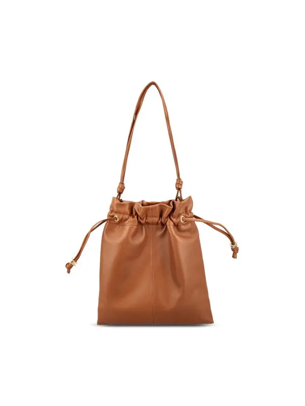 Celine Small Crystal Pouch In Lambskin - Brown