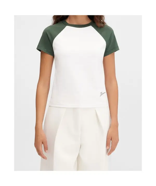 Jacquemus Short-sleeve Crewneck T-shirt With Contrast Details