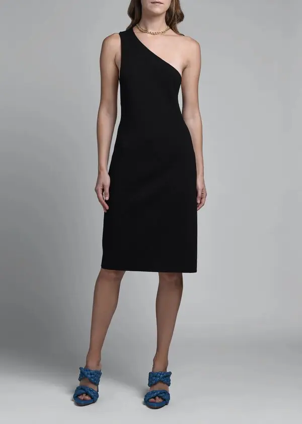 Bottega Veneta One Shoulder Knit Dress