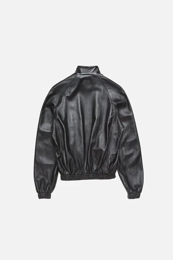 Acne Studios Leather Bomber Jacket - Black