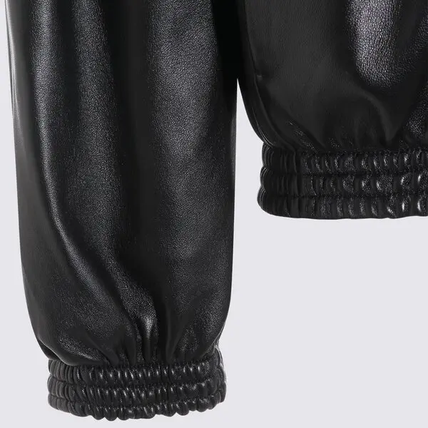 Acne Studios Leather Bomber Jacket - Black