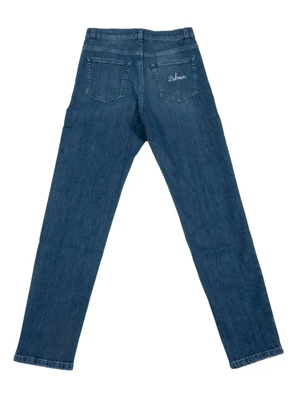 Balmain Embroidered Logo Jeans