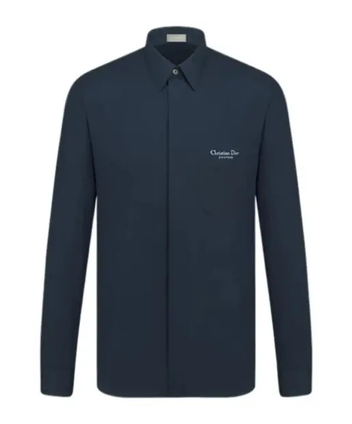 Dior Embroidery Shirt - Blue