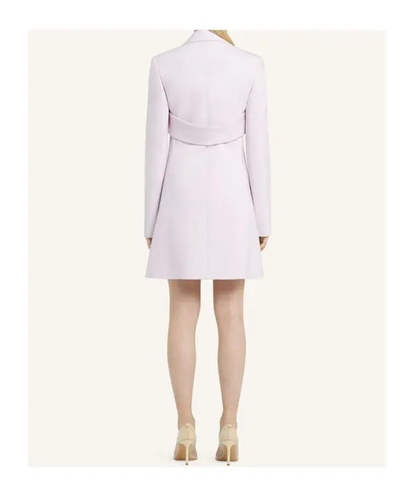 COURREGES Courrèges A-line Wool Coat With Embroidered Logo