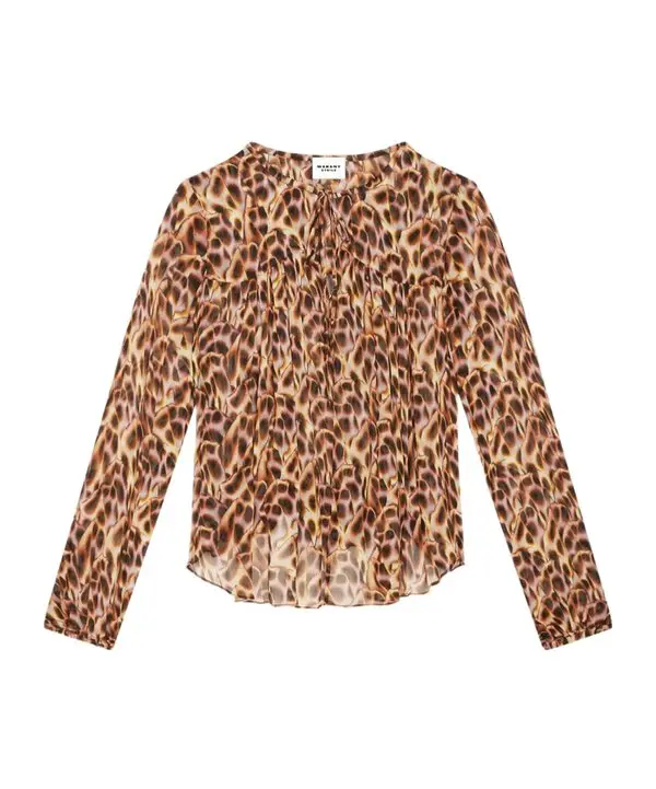 Isabel Marant Étoile Daytonea Printed Ruched Blouse
