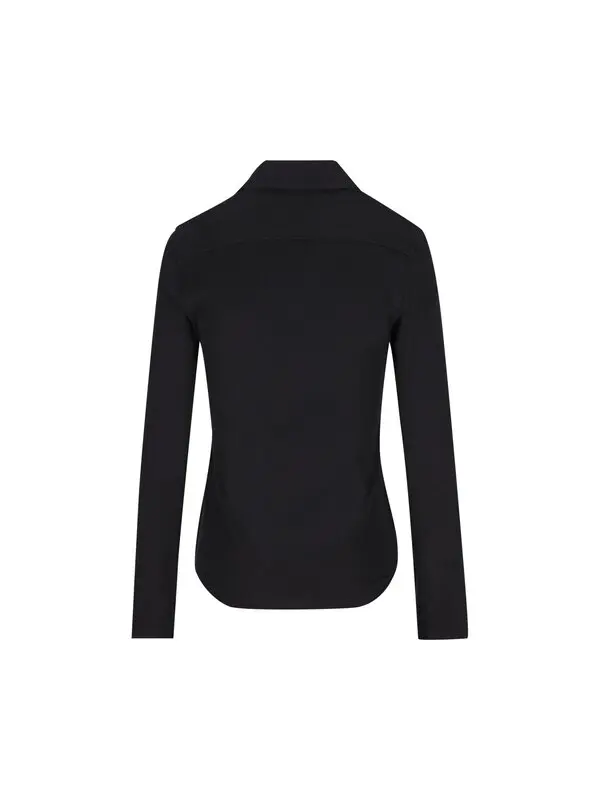 Celine Cotton Jersey Shirt With Snap-button Closure - Black