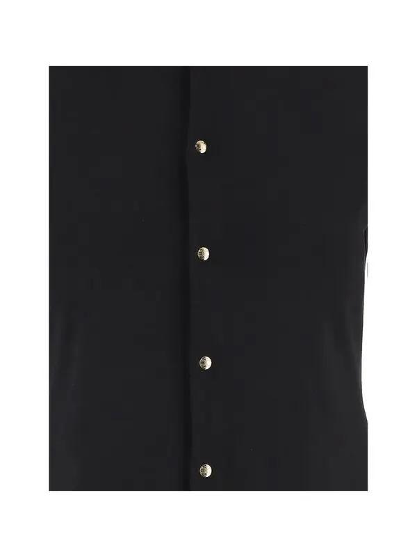 Celine Cotton Jersey Shirt With Snap-button Closure - Black
