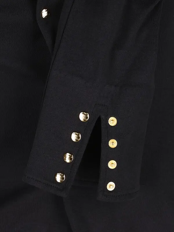 Celine Cotton Jersey Shirt With Snap-button Closure - Black