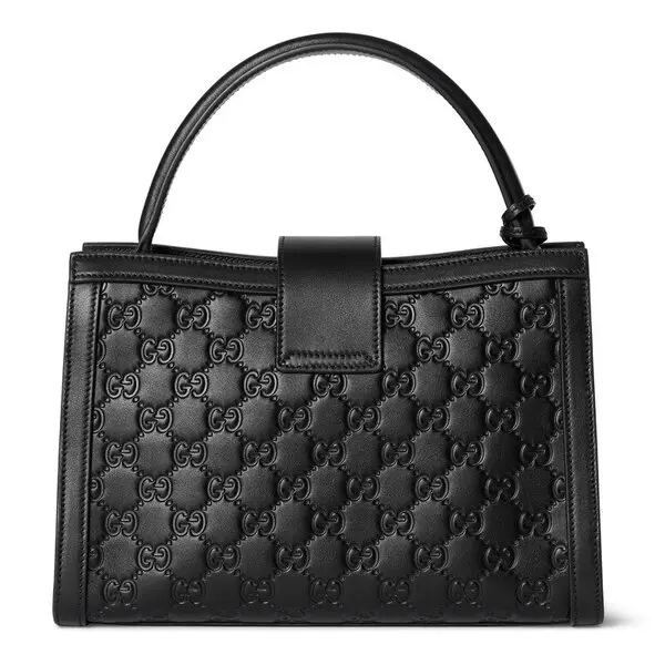 Gucci Padlock Medium Top Handle Bag With Embossed Monogram