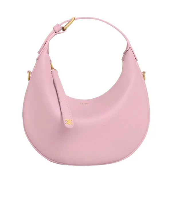 Celine Teen Lulu Shoulder Bag In Grained Calfskin - Dirty Pink