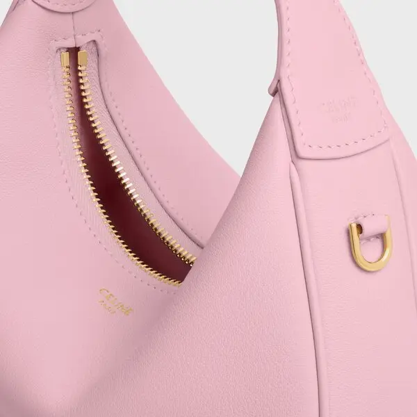 Celine Teen Lulu Shoulder Bag In Grained Calfskin - Dirty Pink
