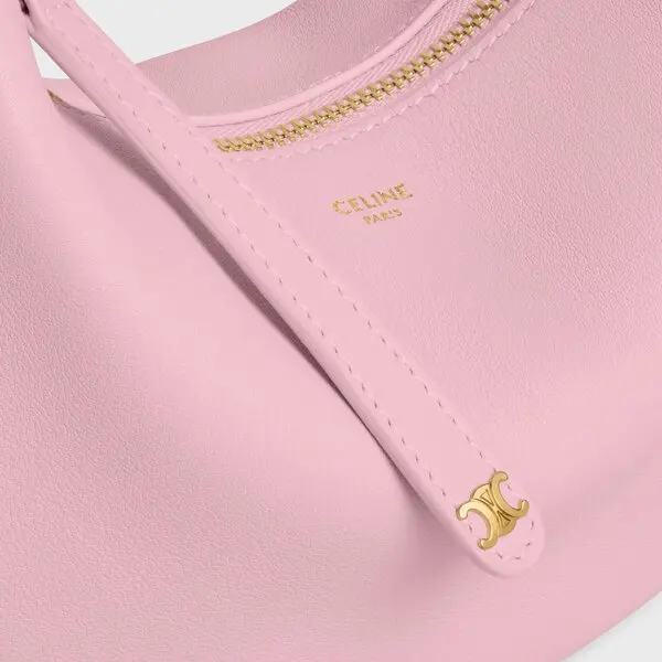 Celine Teen Lulu Shoulder Bag In Grained Calfskin - Dirty Pink