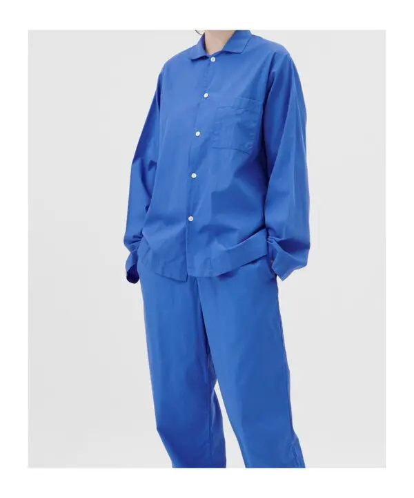 TEKLA Long-sleeved Shirt And Pajamas - Royal Blue