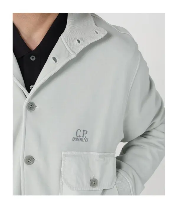 C.P. COMPANY High Neck Diagonal Fleece Sweatshirt
