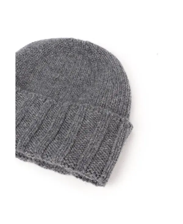 DRUMOHR Ribbed Beanie Hat - Gray