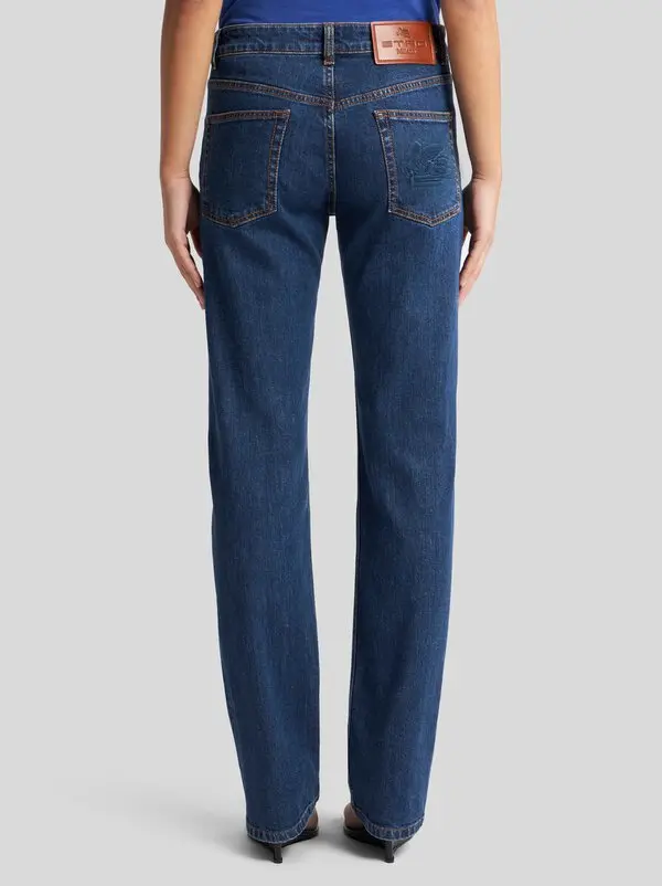 Etro Jeans With Embroidered Detail - Blue