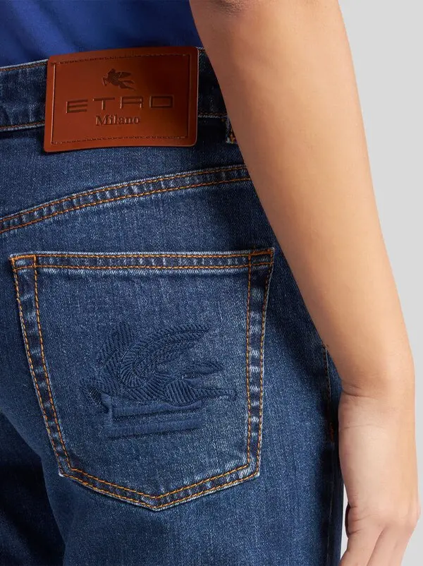 Etro Jeans With Embroidered Detail - Blue