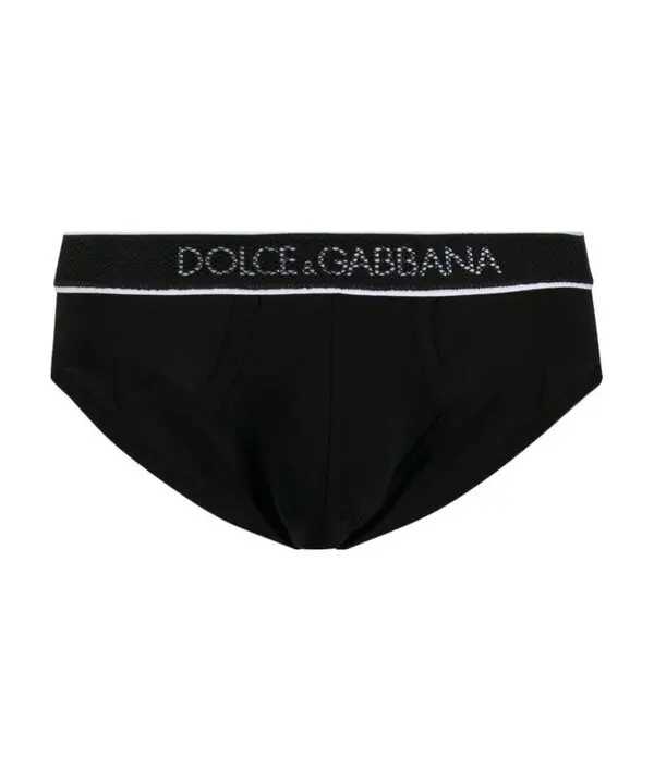 Dolce & Gabbana Logo Mesh Boxer Briefs - Black