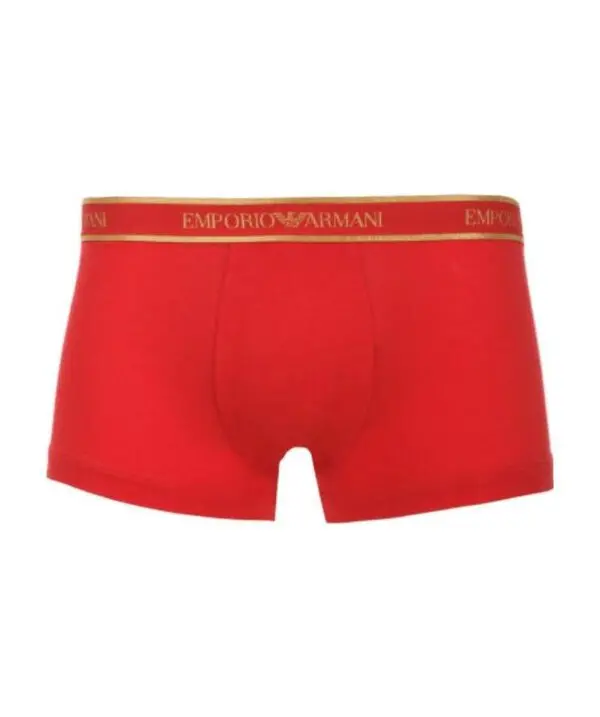 Emporio Armani Logo Detail Panties - Red