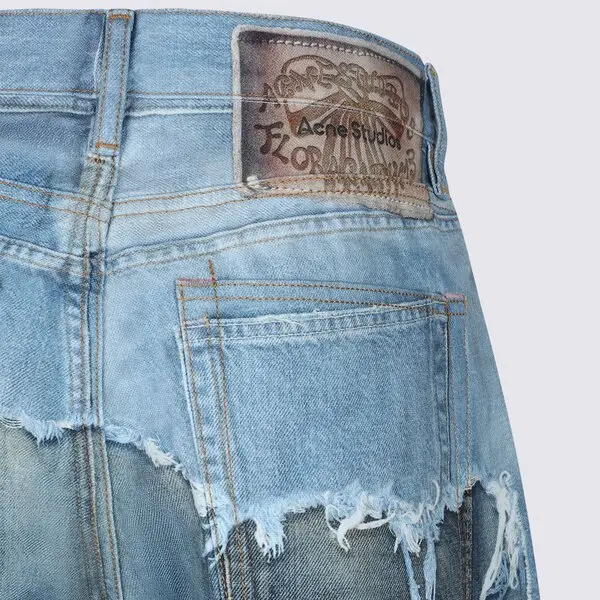 Acne Studios Trompe L'oeil Wide Leg Jeans
