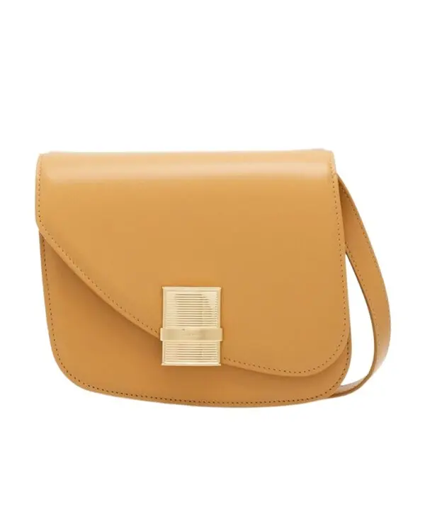 FERRAGAMO Fiamma Asymmetric Crossbody Bag - Brown