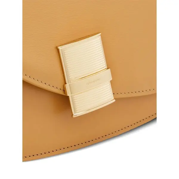 FERRAGAMO Fiamma Asymmetric Crossbody Bag - Brown