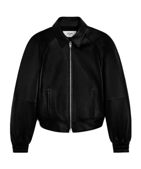 Celine Jacket In Lambskin - Black