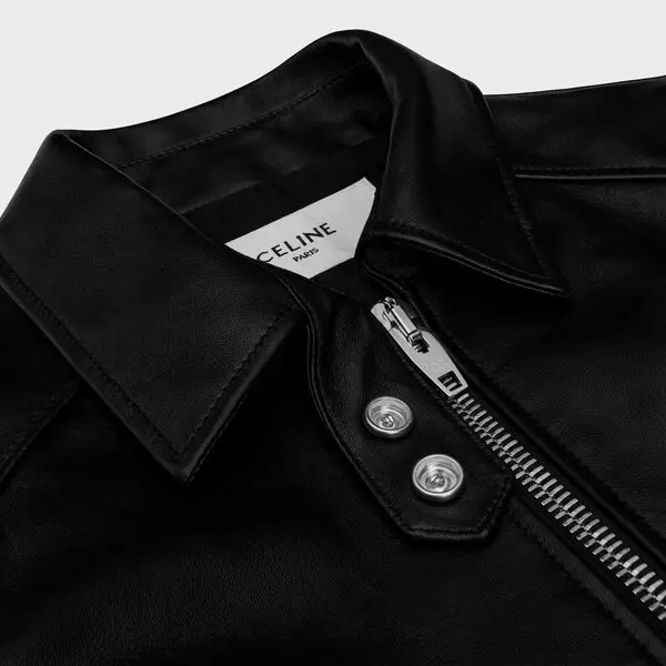 Celine Lambskin Jacket - Black