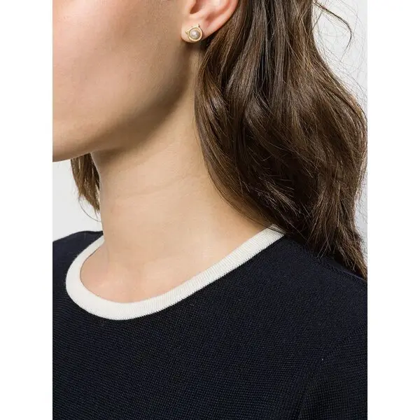 FERRAGAMO Embellished Pearl Stud Earrings - Yellow