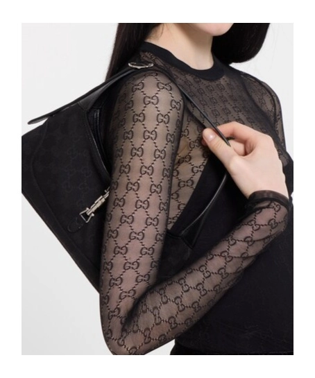 Gucci Jackie Slim Medium Shoulder Bag - Black