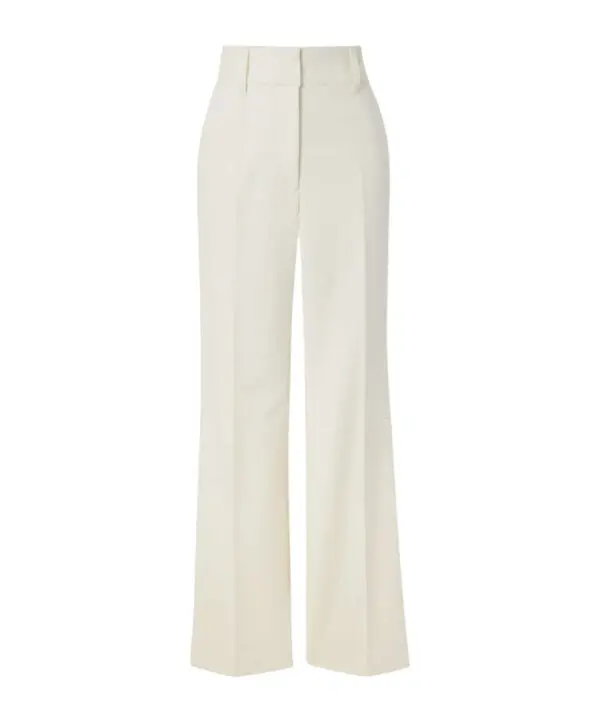Gabriela Hearst Cecilia Tailored Trousers With Belt Loops - Ivory