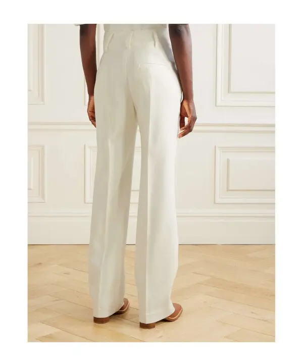 Gabriela Hearst Cecilia Tailored Trousers With Belt Loops - Ivory