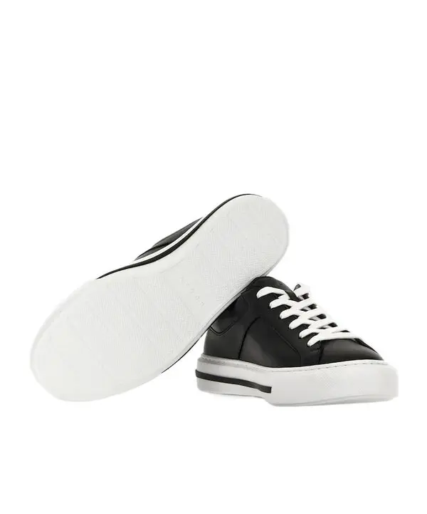 Hogan Rebel Lace-up Sneakers With Colorblock Detail - Black