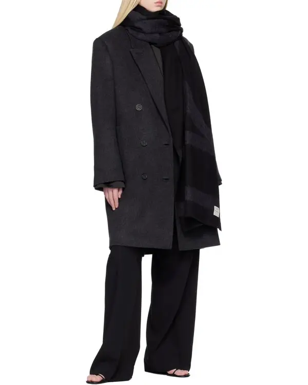 TOTEME Monogram Twill Scarf - Black
